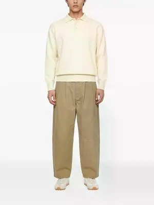 MANIFATTURE DEL NORD Long-sleeve Knitted Polo Shirt