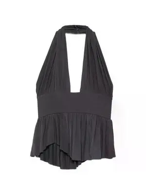 Gimaguas Dera Halterneck Peplum Top - Grey