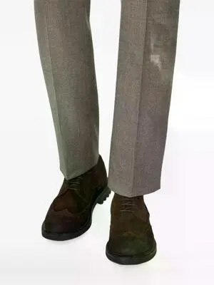 Boggi Milano Derby Shoes In Suede Leather