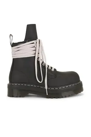 Rick Owens X Dr. Martens Quad Sole Steel Toe Boot - Black