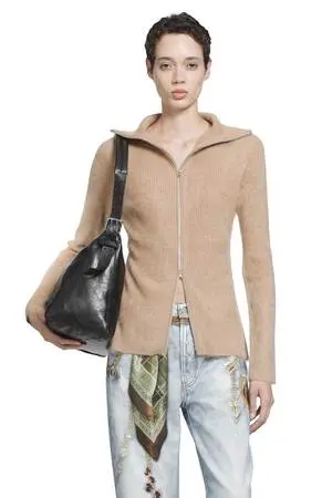 Acne Studios Cashmere Zip-up Cardigan - Beige