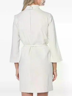 Armani Exchange Belted Three-quarter Sleeve Mini Dress