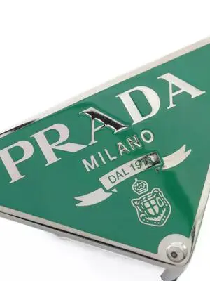 Prada 2010s Triangle Logo Belt Buckle
