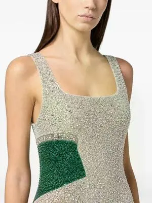 Philipp Plein Crystal-embellished Slit-detail Mini Dress