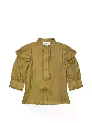 Munthe Vastu Ruffled Drawstring Blouse