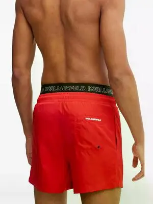 Karl Lagerfeld Logo-waistband Drawstring Swim Shorts