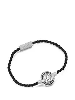 Guess Braided Logo-plaque Bracelets - Silver