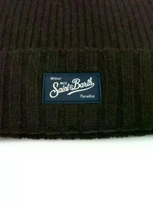 MC2 SAINT BARTH Sheldon Logo-patch Ribbed-knit Beanie Hat