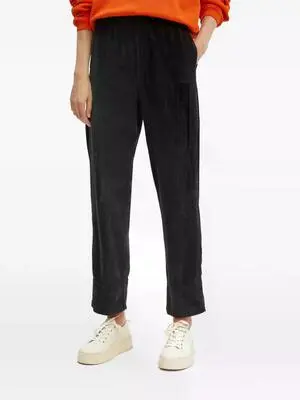 American Vintage Padow Corduroy Elasticated-waist Trousers - Black