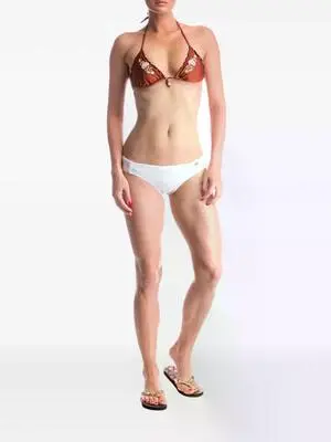 BANANA MOON Ciro Embroidered Ruffled Bikini Top