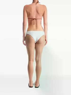 BANANA MOON Ciro Embroidered Ruffled Bikini Top