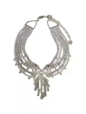 SHUSHU/TONG Crystal-embellished Bow Necklace
