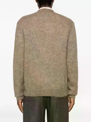 AMARANTO V-neck Button-up Cardigan - Neutrals
