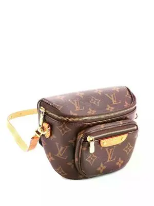 LOUIS VUITTON Bum Bag Monogram Canvas Mini Belt Bag - Brown