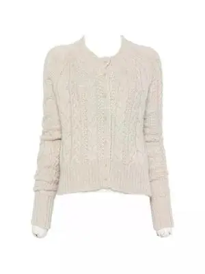 Ermanno Scervino Cable-knit Button-up Cardigan - Grey