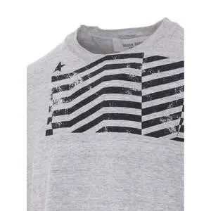 GOLDEN GOOSE Journey T-shirt With Flag Print