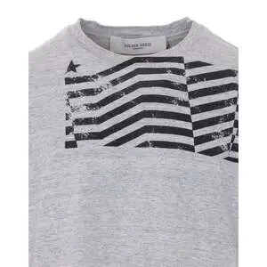 GOLDEN GOOSE Journey T-shirt With Flag Print
