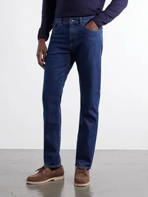 Canali Slim-fit Straight-leg Jeans