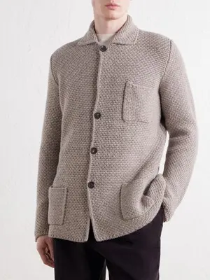 Anderson & Sheppard Merino Wool And Cashmere-blend Cardigan