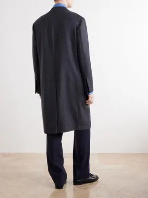 Rubinacci Herringbone Virgin Wool Coat