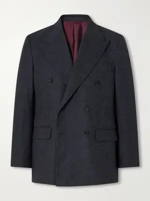 Rubinacci Double-breasted Virgin Wool-twill Blazer