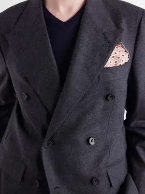 Rubinacci Double-breasted Virgin Wool-twill Blazer