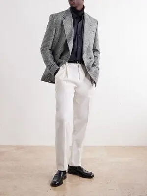 Paul Smith Double-breasted Donegal Wool-tweed Blazer