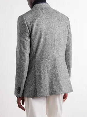 Paul Smith Double-breasted Donegal Wool-tweed Blazer
