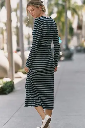 Daily Practice Twist Cotton Stretch Midi Dress
