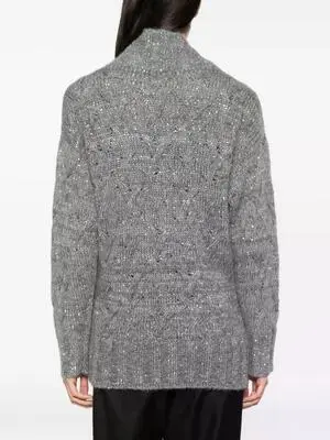 Fabiana Filippi Sequin-embellished Cable-knit Sweater