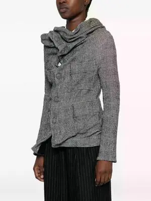 Junya Watanabe Check-pattern Draped Jacket