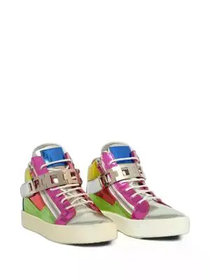 GIUSEPPE ZANOTTI Metallic-effect Zip-detail Sneakers