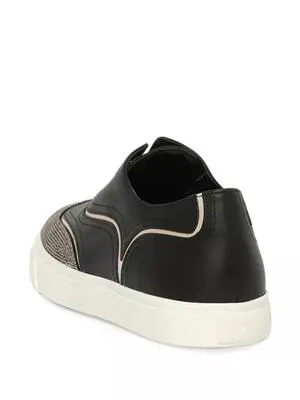 GIUSEPPE ZANOTTI Crystal-embellished Leather Sneakers