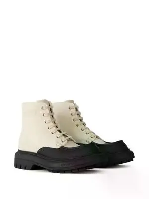 Givenchy Cargo Desert Boots In Canvas And Gum Leather