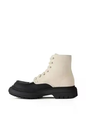 Givenchy Cargo Desert Boots In Canvas And Gum Leather
