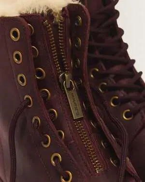 Dr. Martens 1460 Serena Zip Eye Crazy Horse Leather Boots