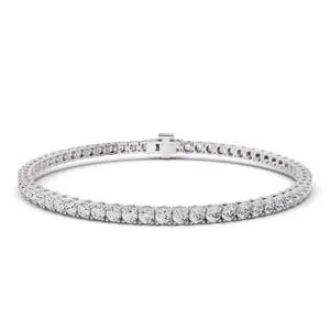 SEREIA OFFICIAL 14k Gold Lab Diamonds 3 Carats Tennis Bracelet White Gold - Silver