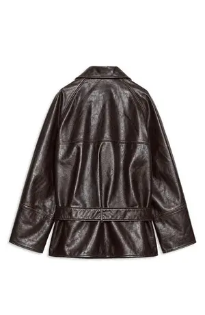 NOIZE Bridget Faux Leather Trench Coat