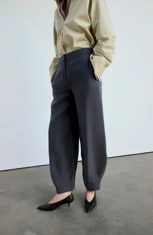 Mango Modal Blend High Rise Balloon Hem Pants