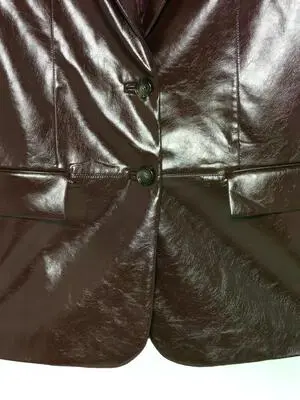 MANUEL RITZ Faux-leather Buttoned Blazer