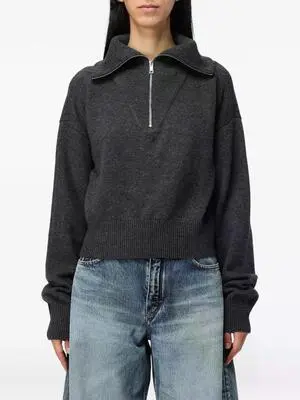 Coperni Quarter-zip Knitted Sweater - Grey