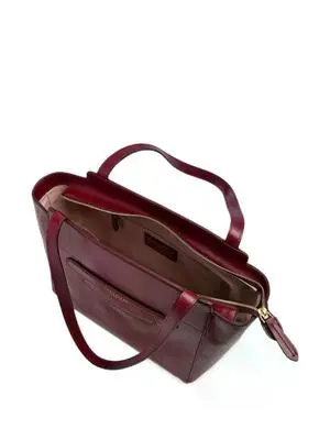 THE BRIDGE Leather Tote Bag - Red