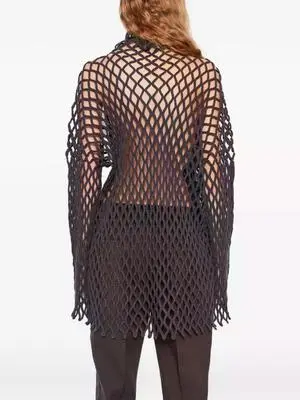 Max Mara Fishnet-knit High-neck Sweater