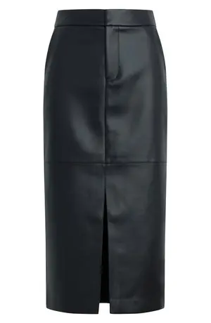 FAVORITE DAUGHTER The Meyer Faux Leather Midi Skirt