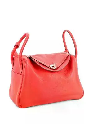 Hermès Lindy Bag Clemence 30 Shoulder Bag - Red