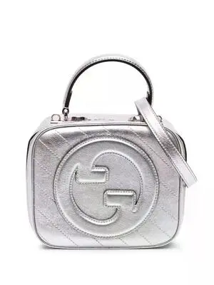 Gucci 2016-2026 Matelasse Metallic Calfskin Blondie Top Handle Satchel - Silver