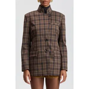 Avec Les Filles Check Boxy Blazer