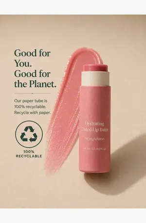 BROOKLYN NEUTRAL Oversized Rosy Melon Tinted Lip And Cheek Balm
