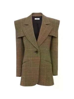 Chloé Check-pattern Layered-shoulder Jacket