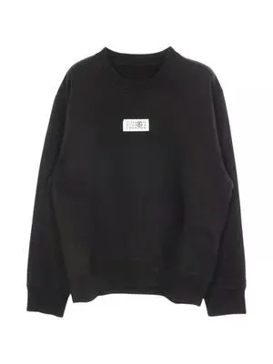 MAISON MARGIELA 2020s Numbering Logo Patch Stitch-detail Sweatshirt